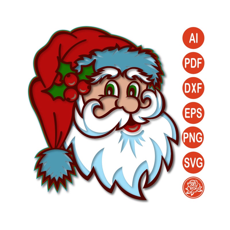 Santa Cut File - Etsy