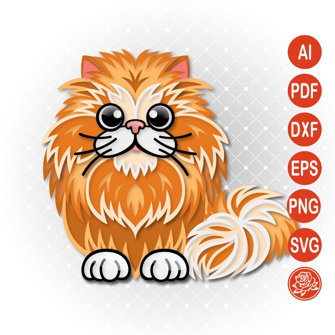 Layered Cat SVG for Cricut - Etsy
