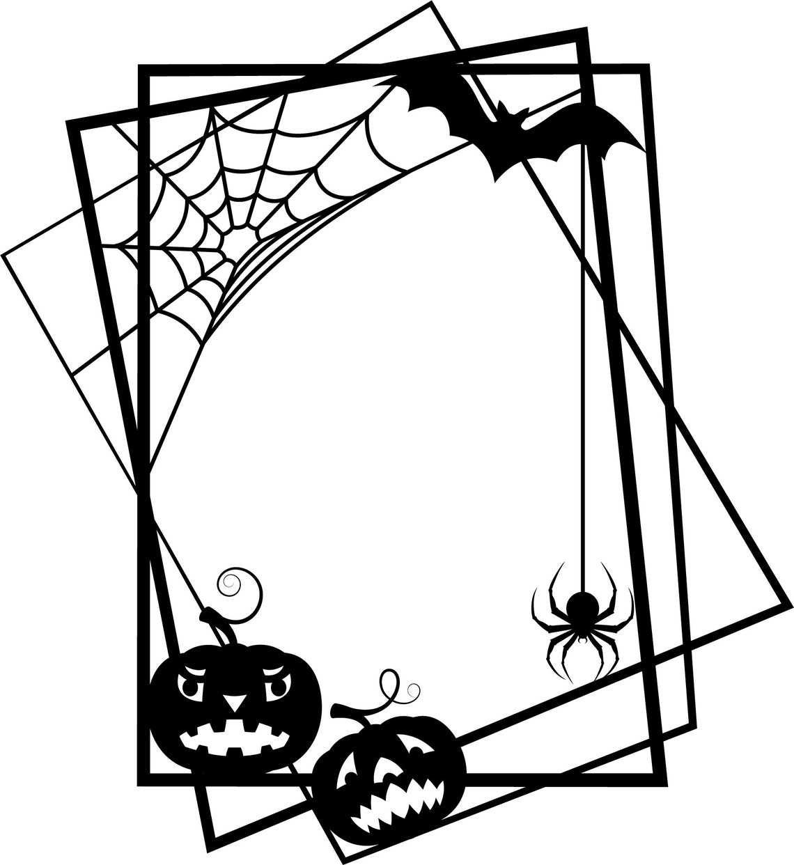 Halloween Goth Frame SVG. Halloween Monogram Frame DXF - Etsy