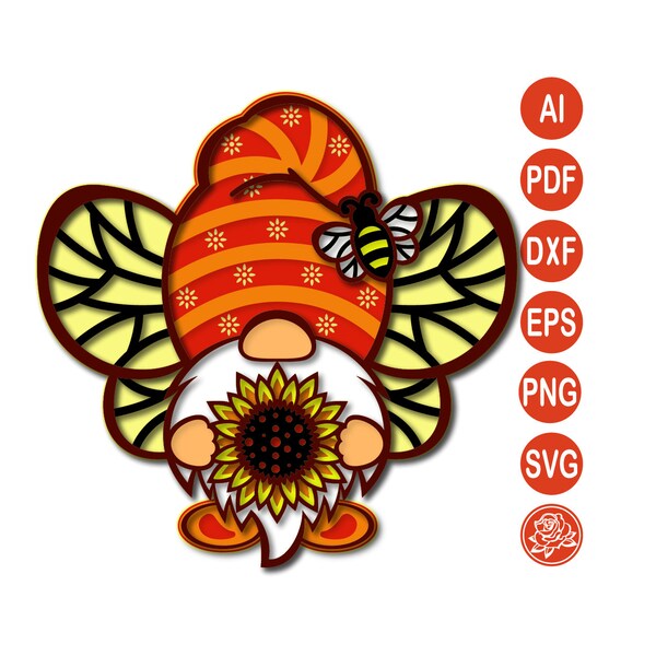 Bee Gnomes Svg - Etsy