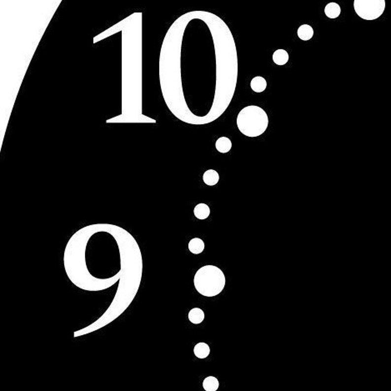 36 Clock Face Clipart SVG Numbers for Clock Face Cut File | Etsy Australia