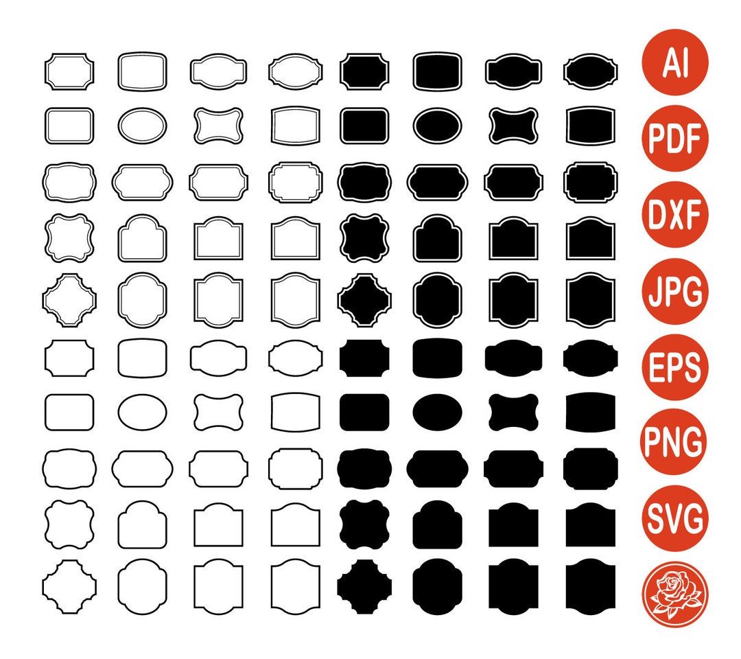 Classic Frames SVG Bundle: 80 Vector Frames (digital Download) - Etsy