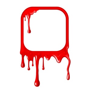 Dripping Blood Red Border and Frames for Decoration PNG, Paint Drip ...