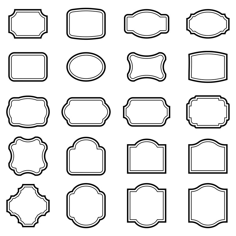 80 Marcos Clásicos Marco SVG Marco DXF Marcos PNG Archivos - Etsy España