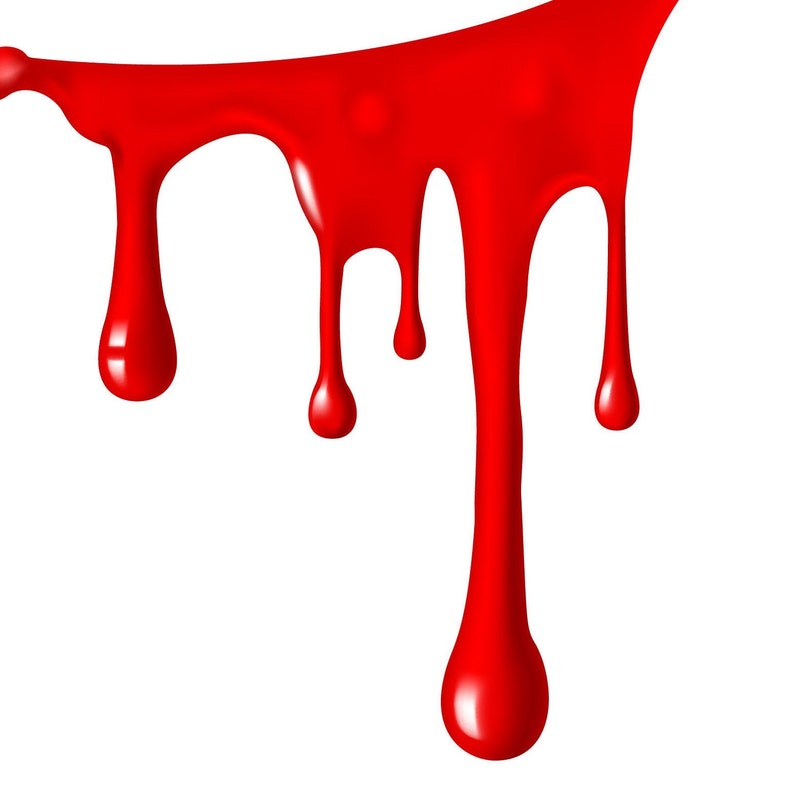 Dripping Blood Red Border and Frames for Decoration PNG Paint - Etsy