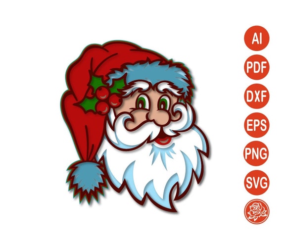 Winking Santa Clipart Borders