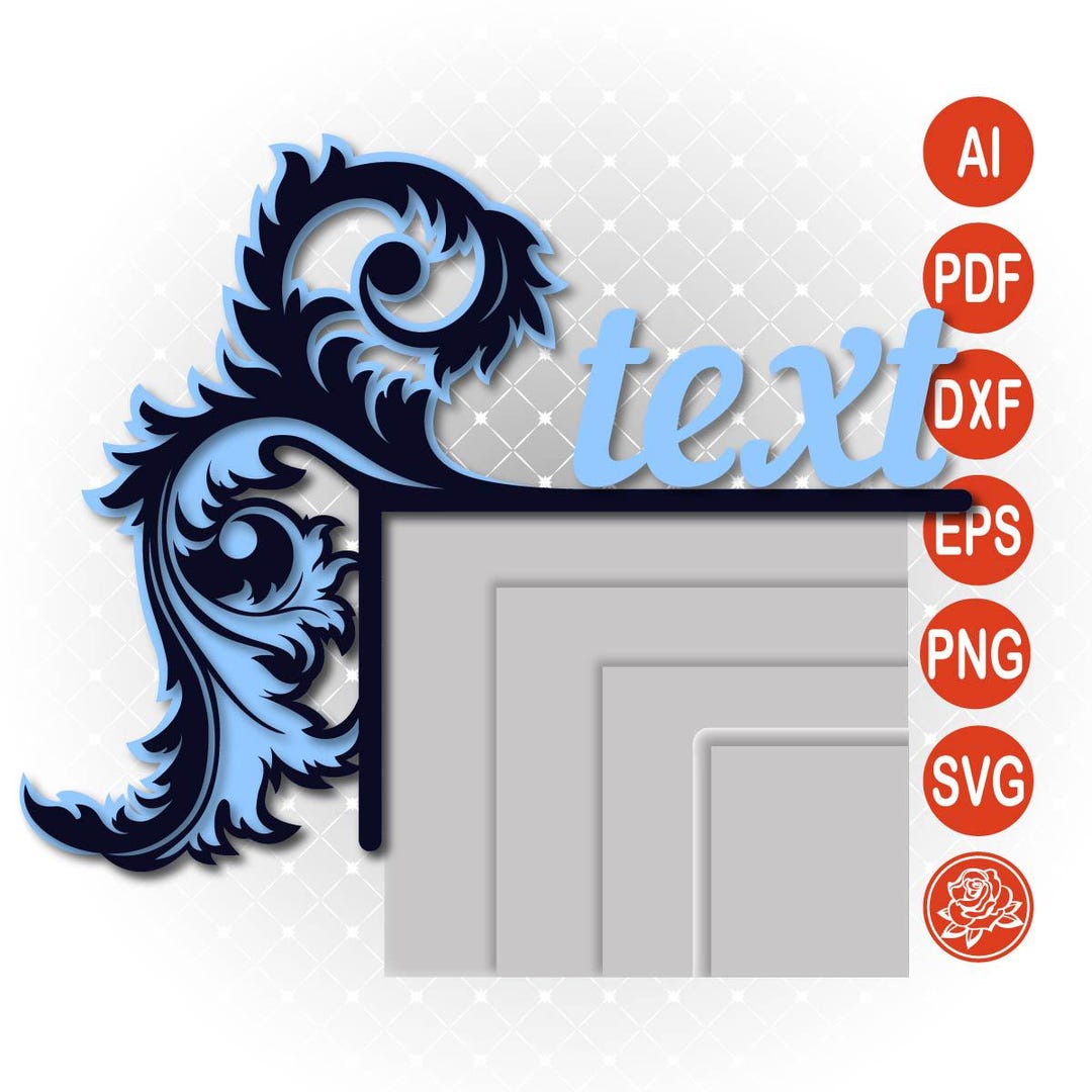 Custom Layered Corner SVG for Cricut Personalized Name or Phrase Decor ...