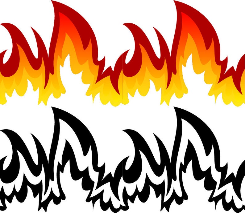 Flames SVG File Flames SVG Flames PNG Border svg flame | Etsy