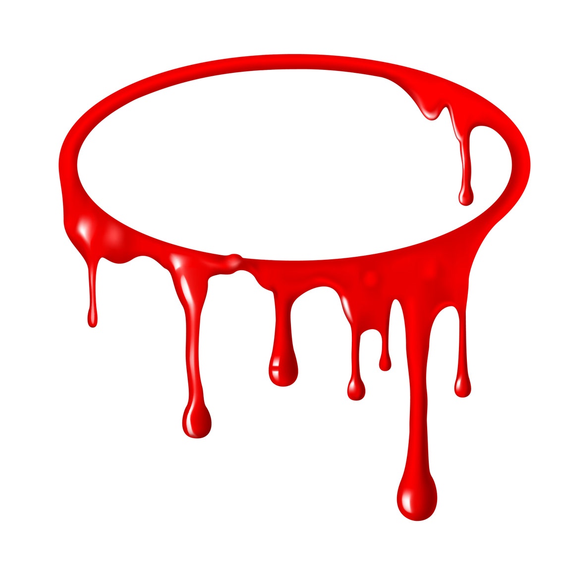 Dripping Blood Red Border and Frames for Decoration PNG Paint - Etsy