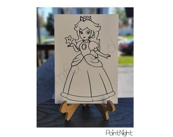 Princess Peach Canvas - Etsy