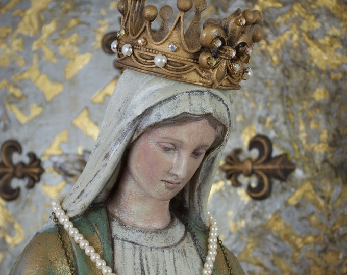 Large Virgin Mary Statue One of a Kind Vintage Reproduction - Etsy