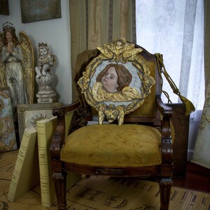 Cherub Wall Sculpture "l'ange Du Château" Hand Sculpted Antiqued Bas ...