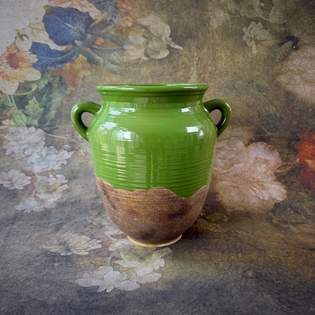 Italian Olive Jar, Large Urn, Crock, Vase, Decorative Tuscan Italian ...