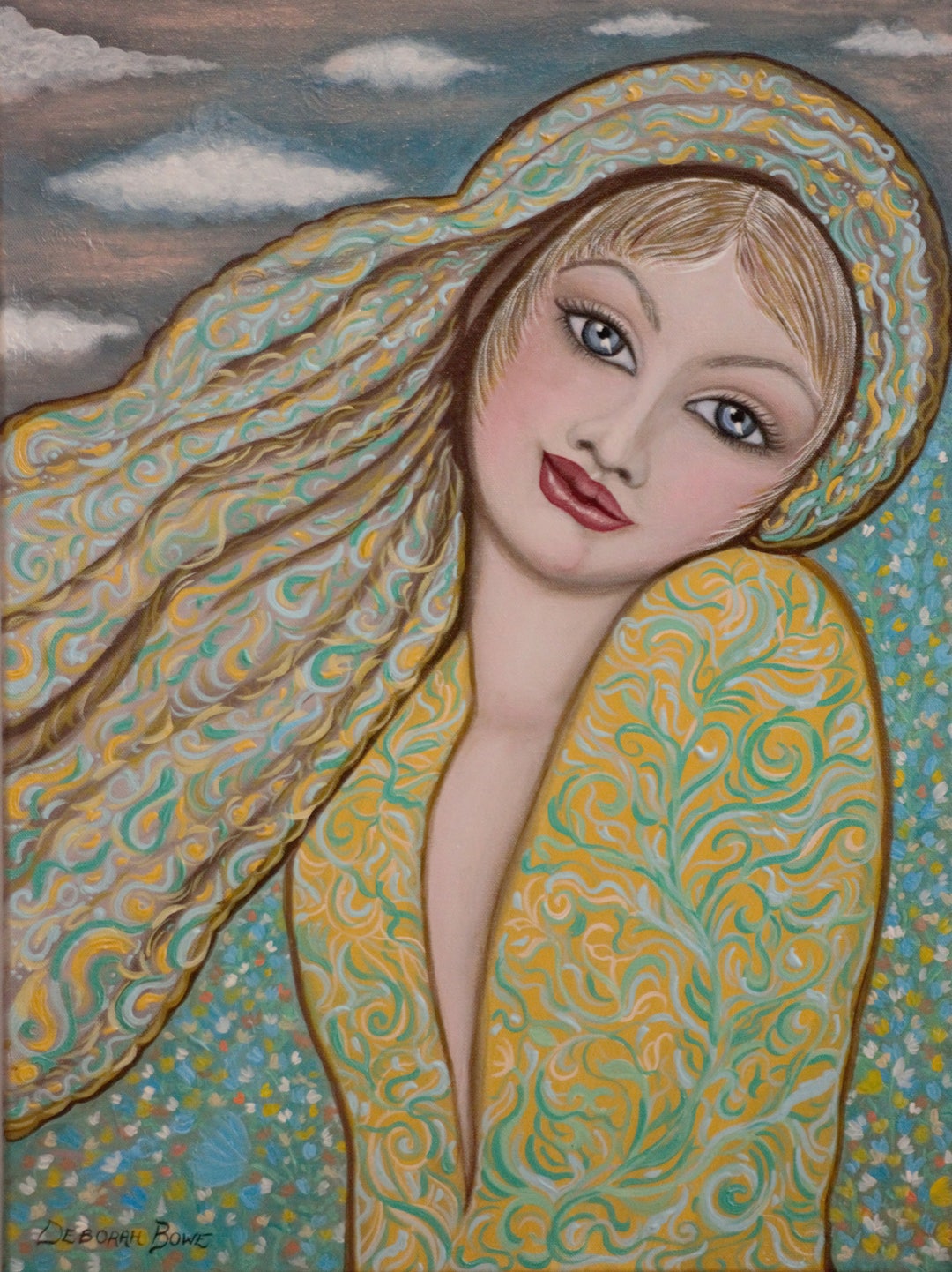 Spring Portrait Woman Original Painting summer Breeze Original Painting ...