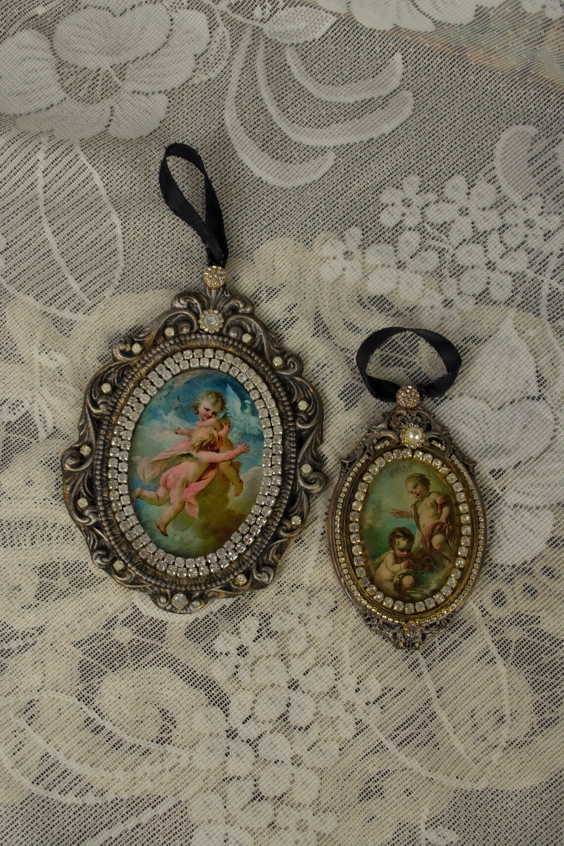 Rococo Angel Ornaments Set of 6 Vintage Style French Decor - Etsy