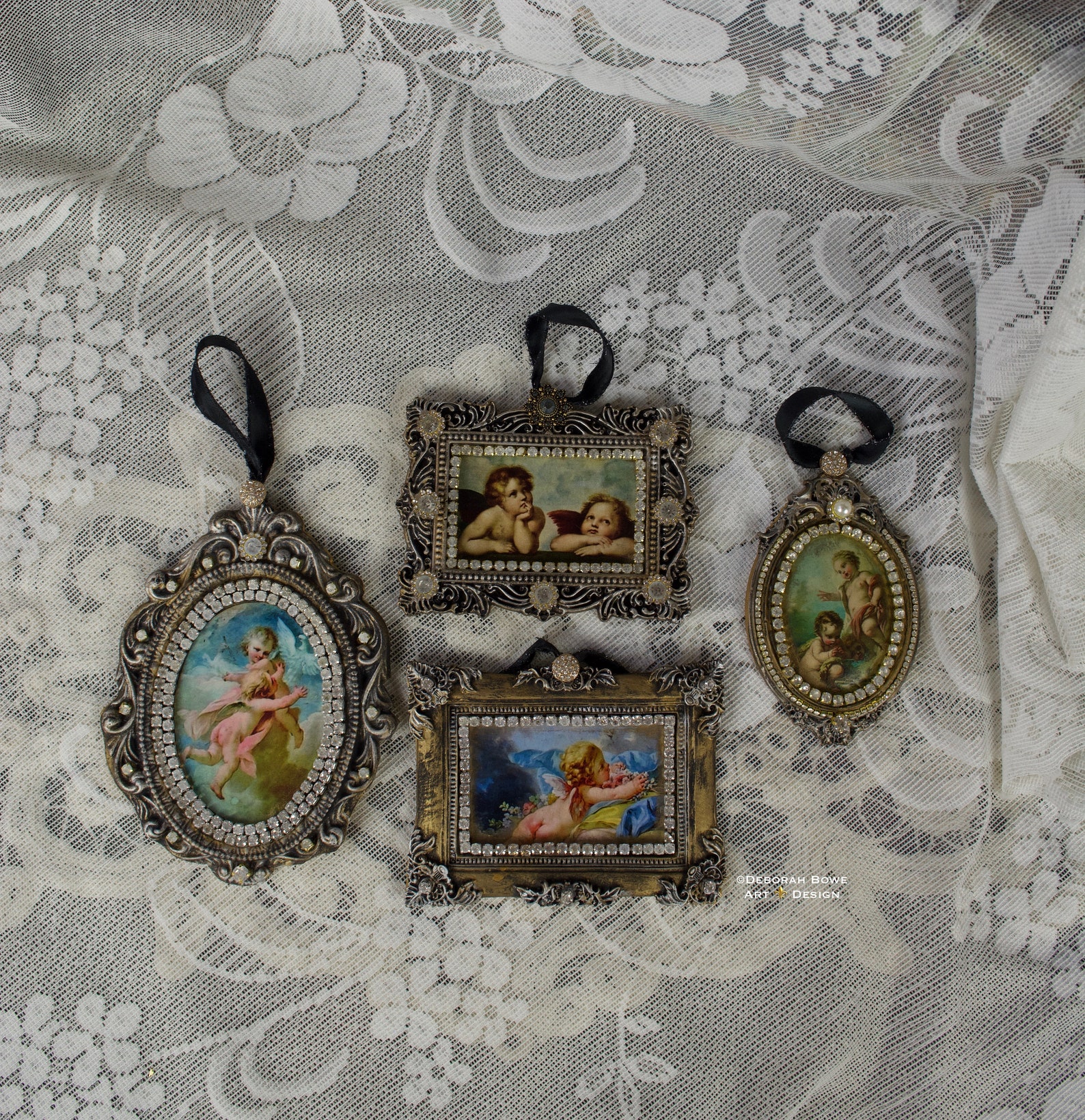 Rococo Angel Ornaments Set of 6 Vintage Style French Decor - Etsy