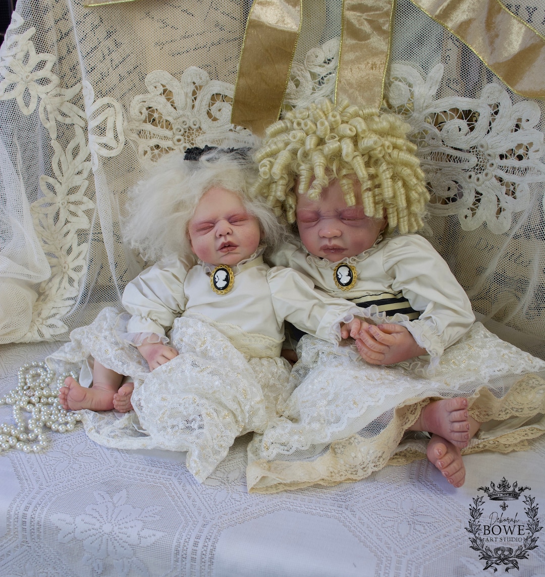 Rococo Reborn Ghost Art Doll Set of 2, One of a Kind, Handmade ...