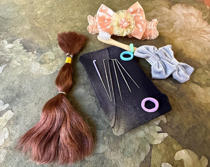 Premium Mohair Rooting Kit, Reborn Doll Supplies, Hair Rooting Kit for ...