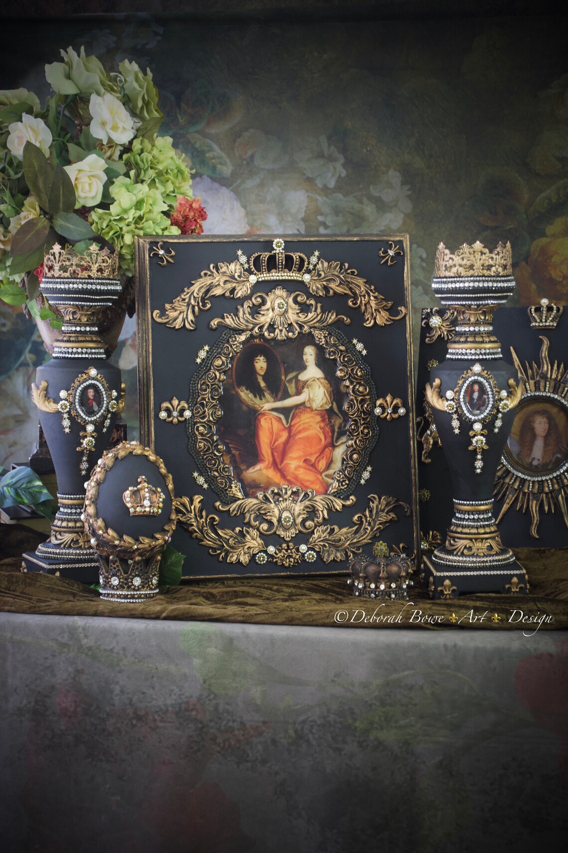 French Decor Louis XIV Handmade Large Decorative Jeweled - Etsy