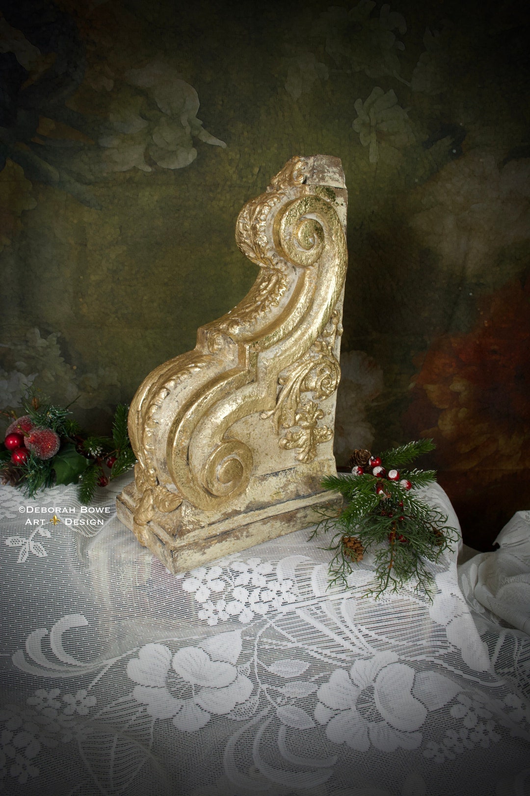 Gilded Angel Corbel, French Chateau Baroque Decor - Etsy