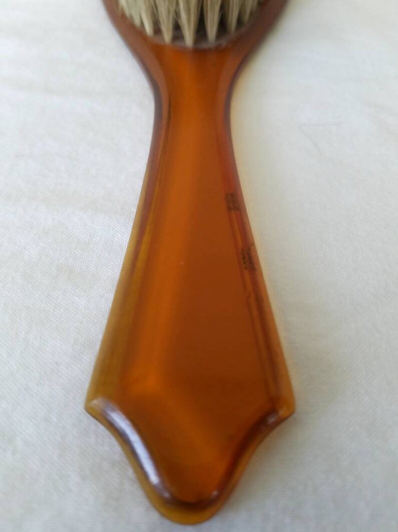 1950s Yellow and Amber Lucite / Celluloid Brush - Etsy