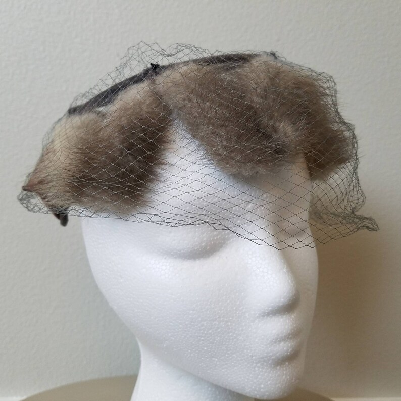 1950s Charmette New York Rabbit Pillbox Hat With Mauve Bow - Etsy