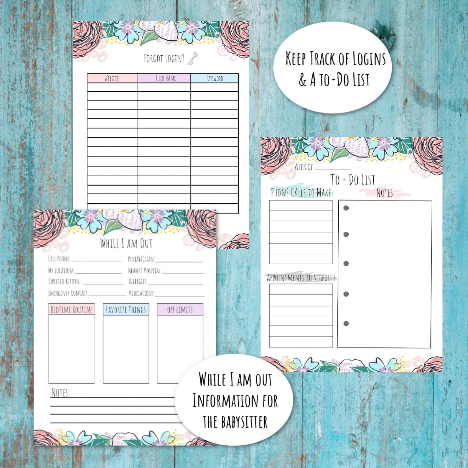 Organized Chaos Printable Planner Bundle - 25 Pages - Etsy