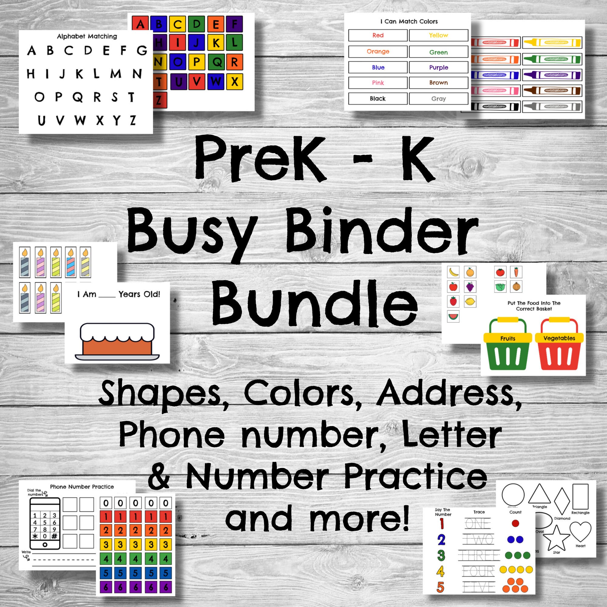 Prek-k Busy Binder Bundle - Etsy