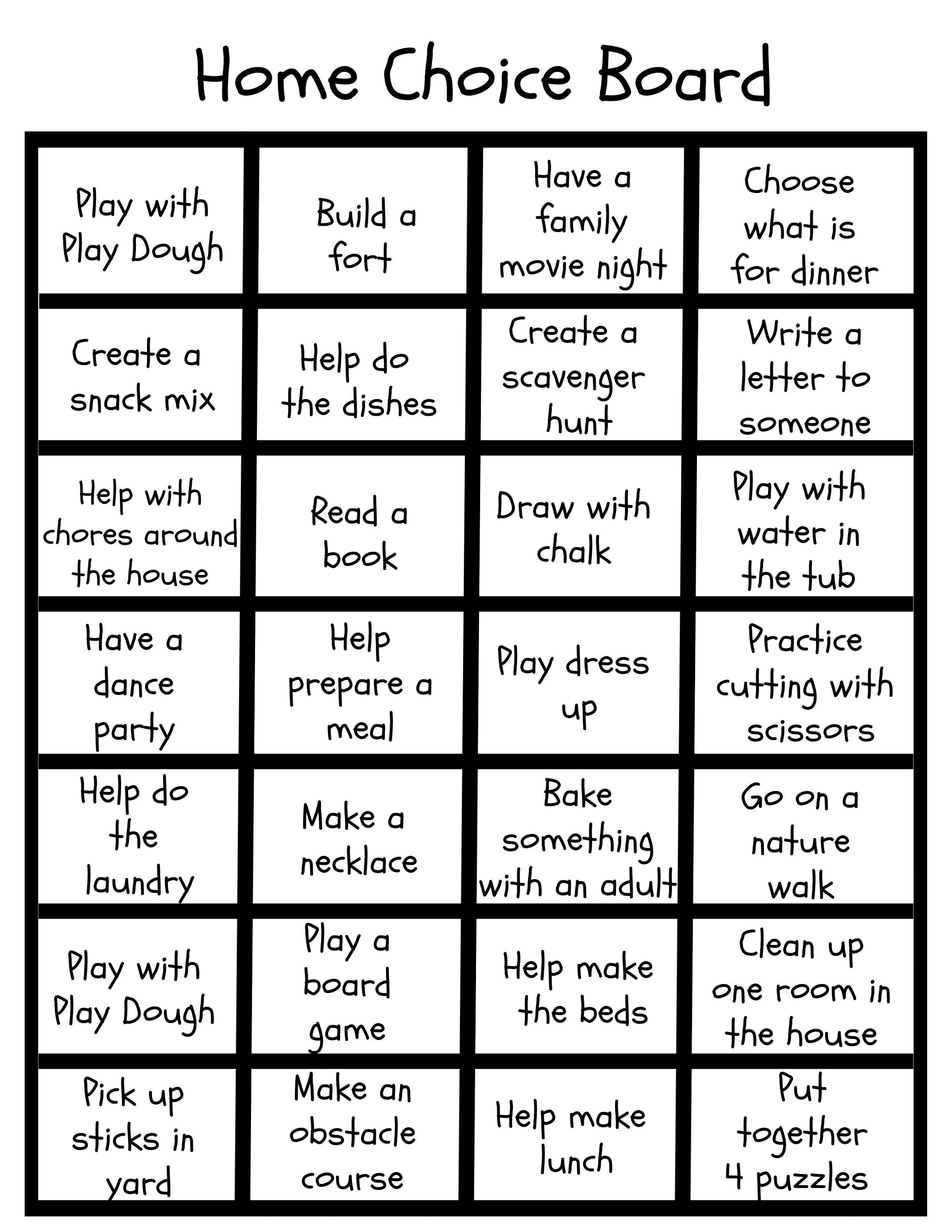 Home Choice Board - Etsy