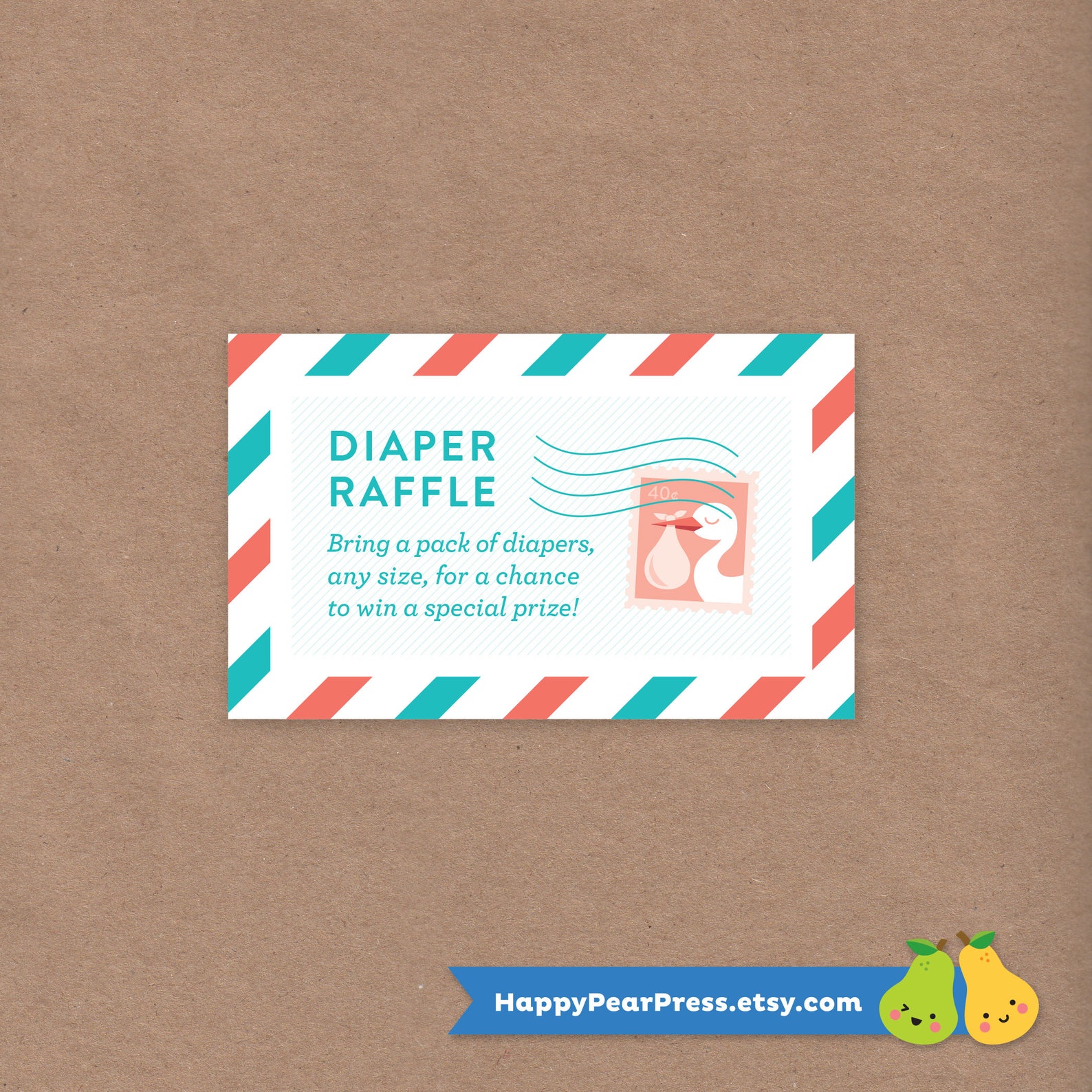 Baby on the Way Diaper Raffle pink // Baby Shower // DIY Custom ...