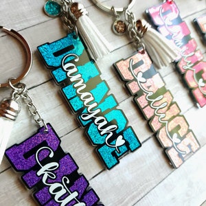 Personalized Dance Keychain • Dancer Keychain • Dance Gift • Dance Bag ...