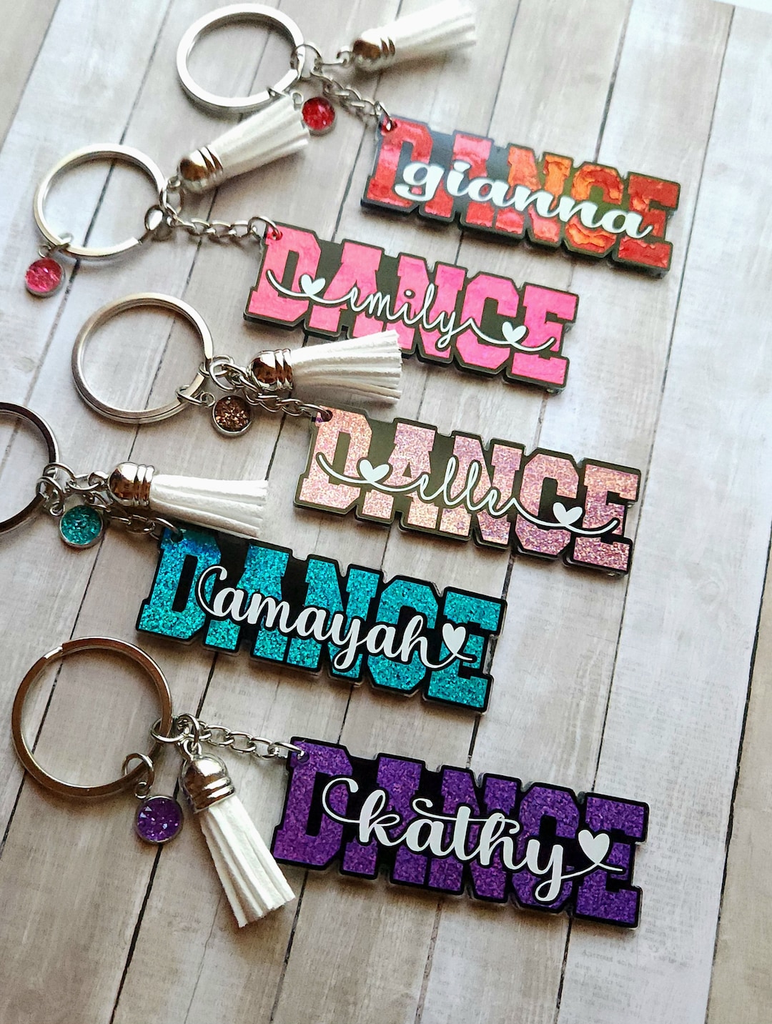 Personalized Dance Keychain • Dancer Keychain • Dance Gift • Dance Bag ...