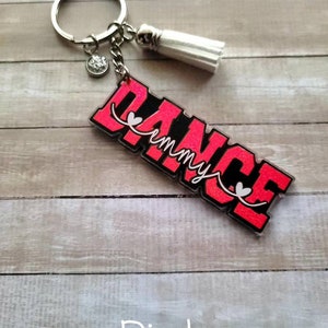 Personalized Dance Keychain Dancer Keychain Dance Gift Dance Bag Tag ...