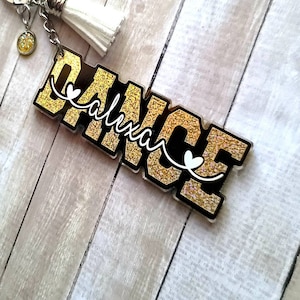 Personalized Dance Keychain Dancer Keychain Dance Gift Dance Bag Tag ...