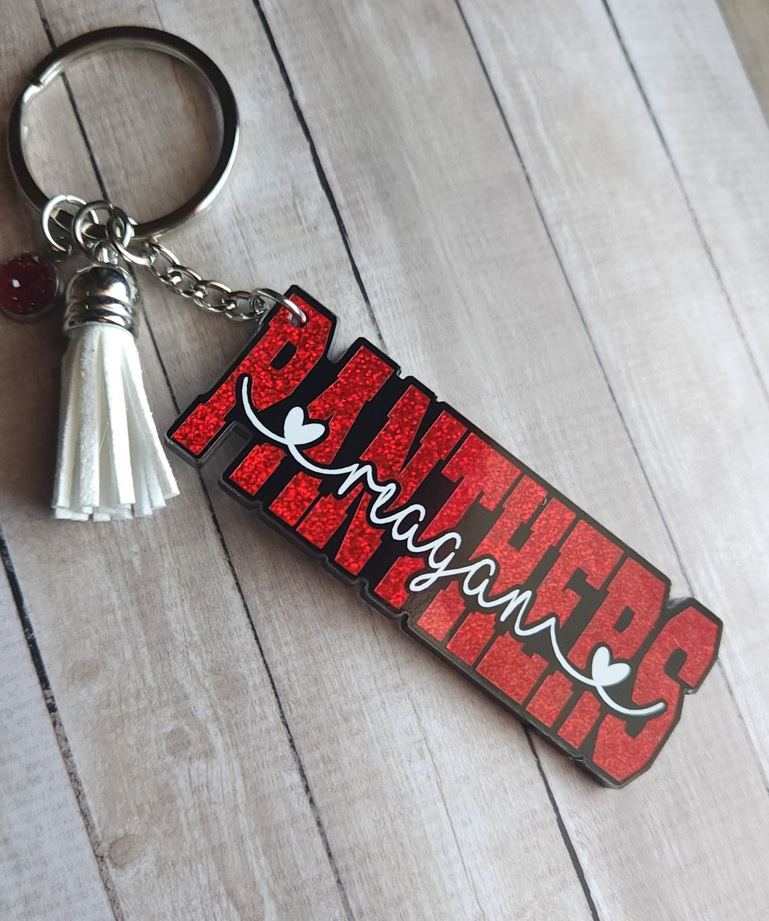 Personalized Panthers Keychain • School Pride Keychain • School Mascot ...