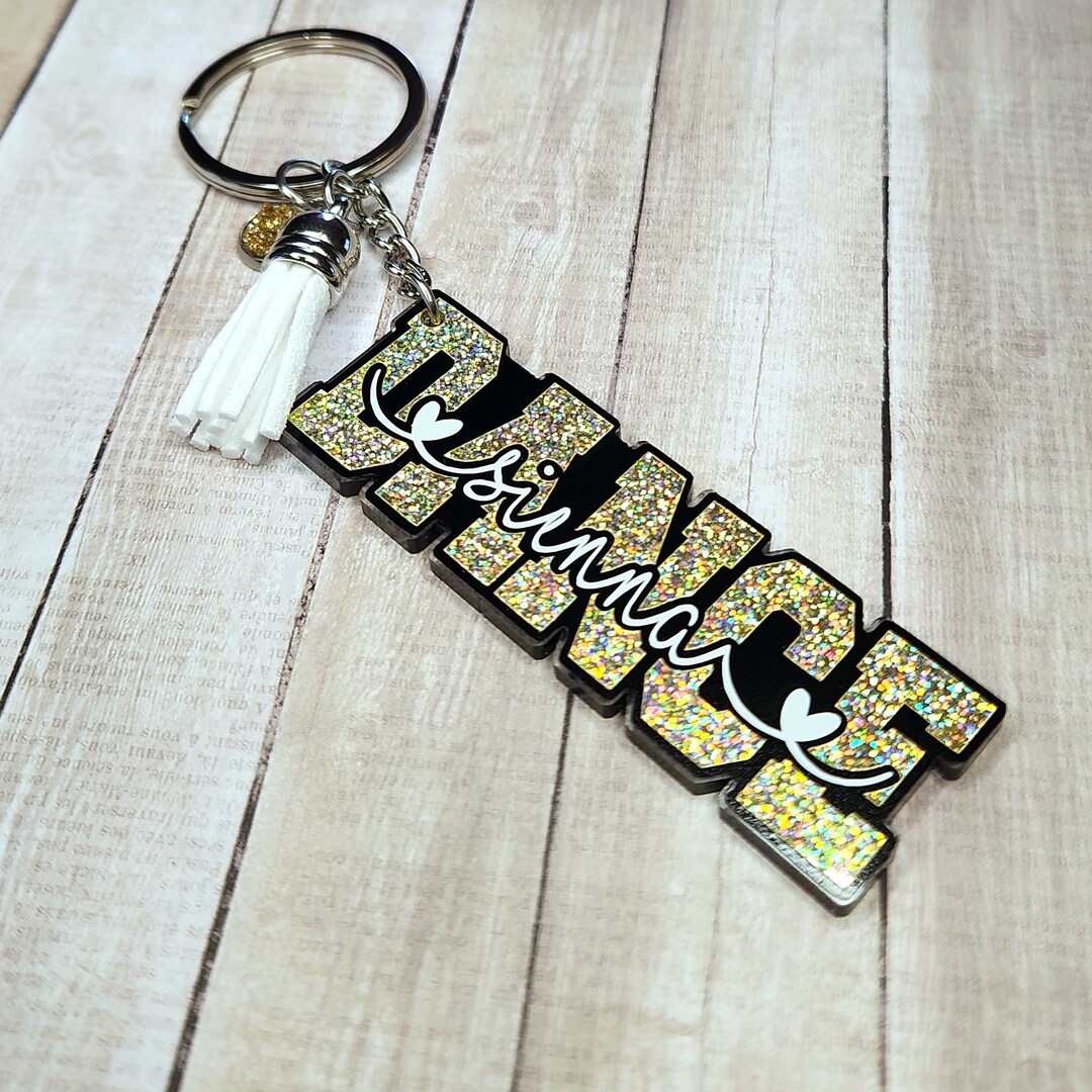 Personalized Dance Keychain Dancer Keychain Dance Gift Dance Bag Tag ...