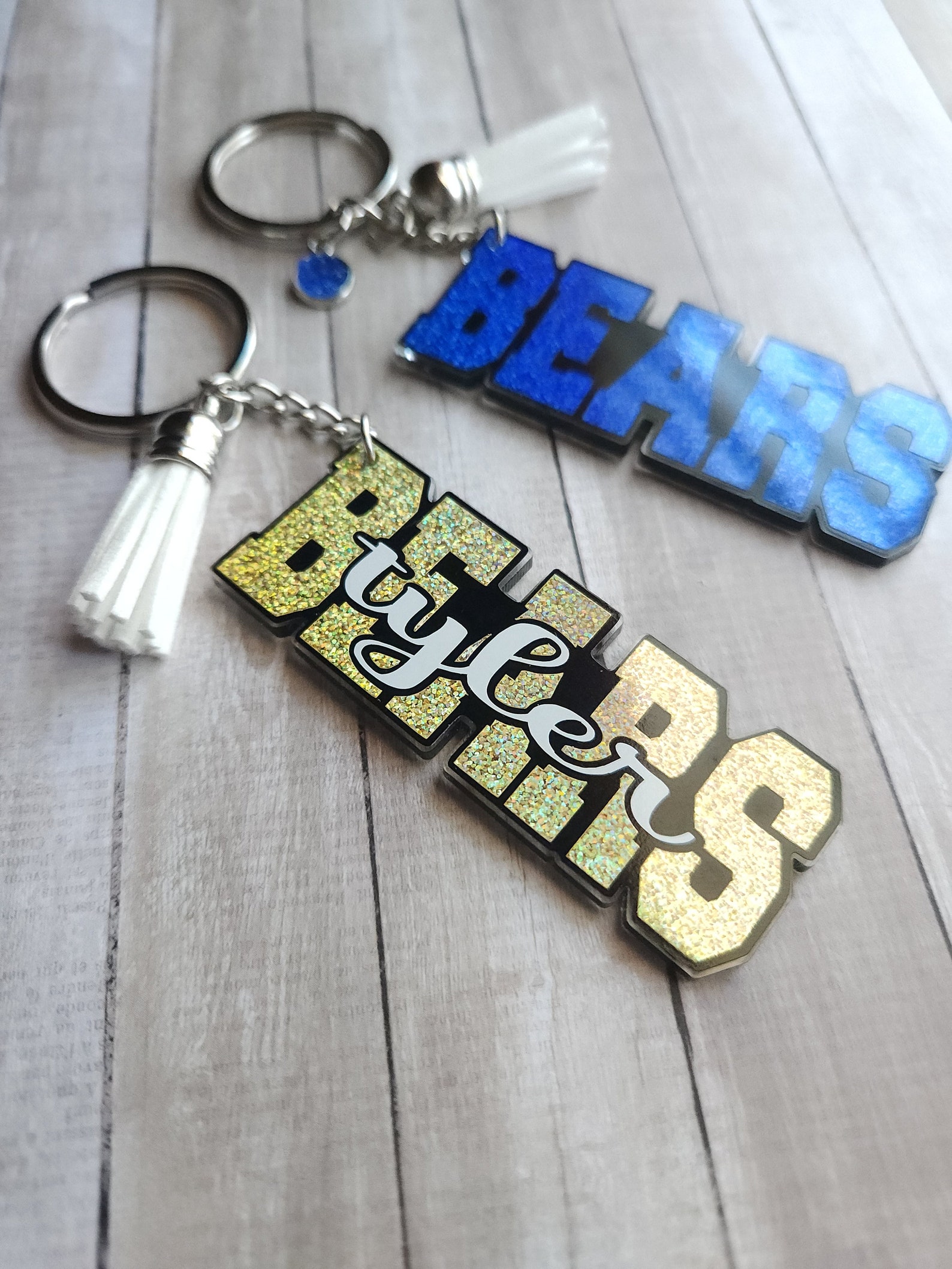 Personalized Bears Keychain • School Pride Keychain • School Mascot ...