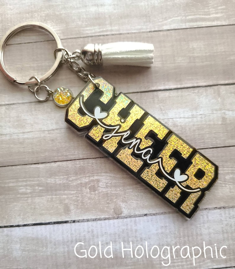 Personalized Cheer Keychain Cheerleader Keychain Cheer - Etsy