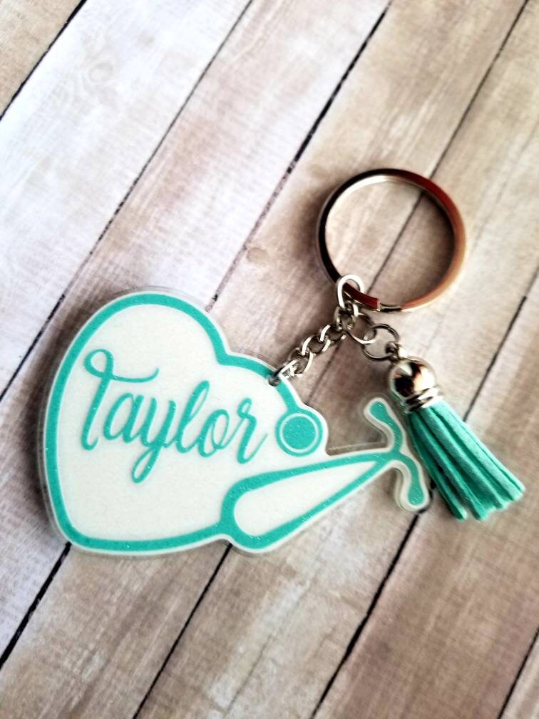 Personalized Stethoscope Keychain / Nursing Keychain / Nurse | Etsy