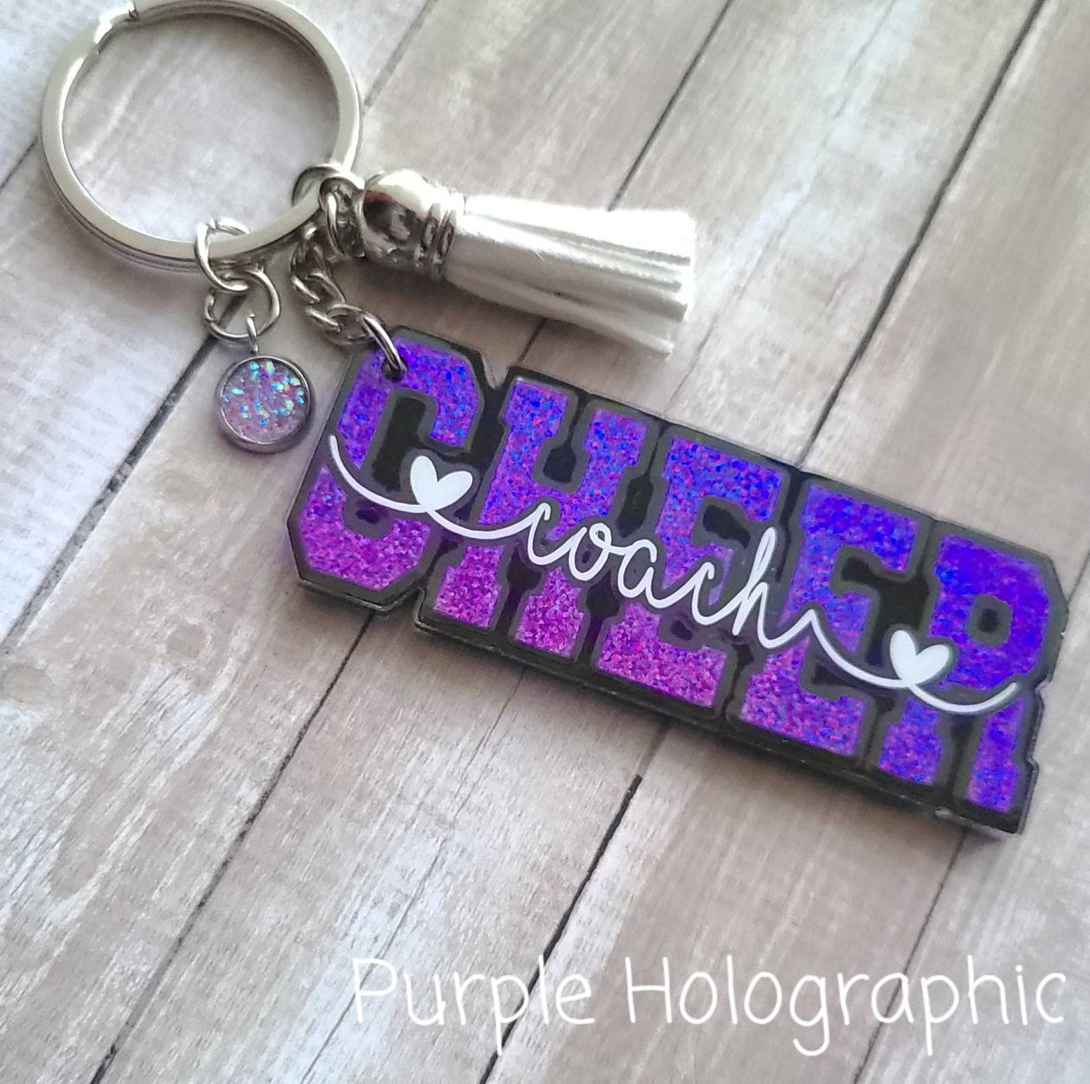 Personalized Cheer Keychain Cheerleader Keychain Cheer | Etsy