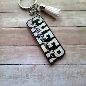 Personalized Cheer Keychain Cheerleader Keychain Cheer - Etsy