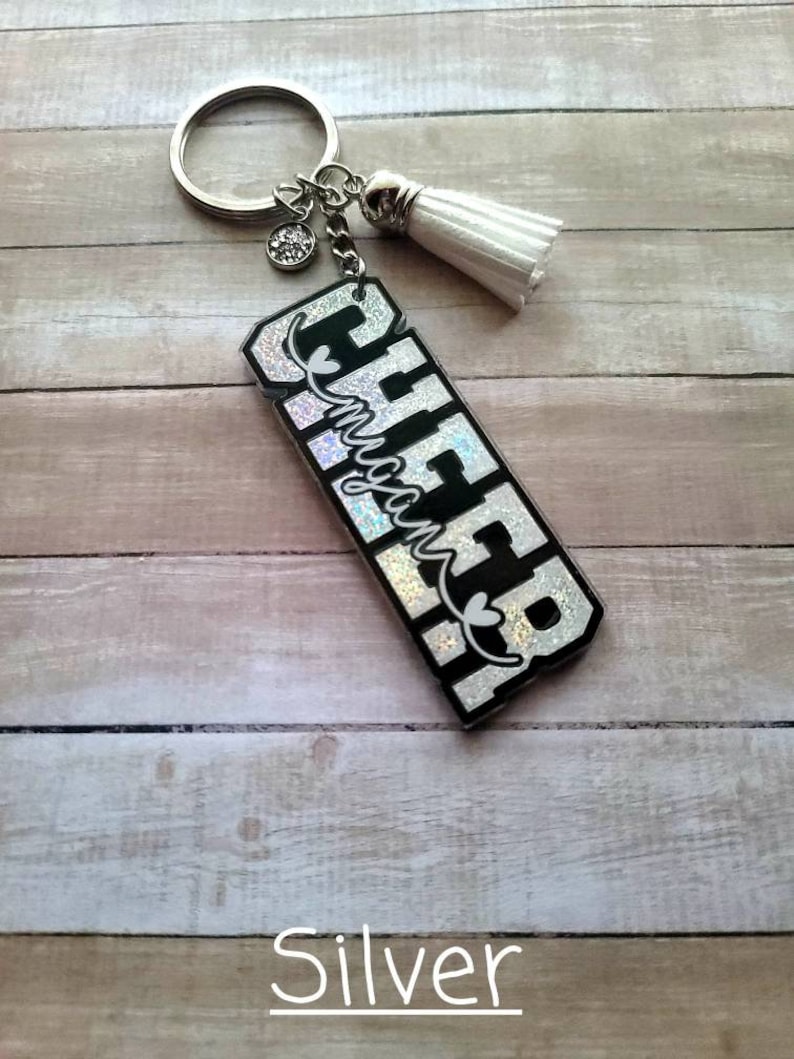 Personalized Cheer Keychain Cheerleader Keychain Cheer | Etsy