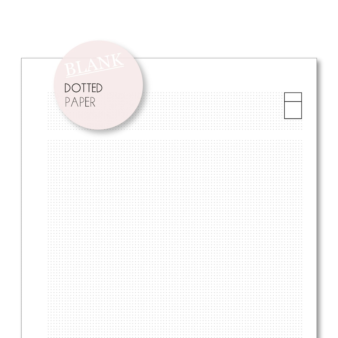 Blank Dotted Grid Lined Paper A4 Printable Minimalist Design Instant ...