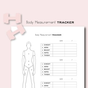 Body Measurement Tracker Printables (8.5x11 Inches) - Planner Insert ...