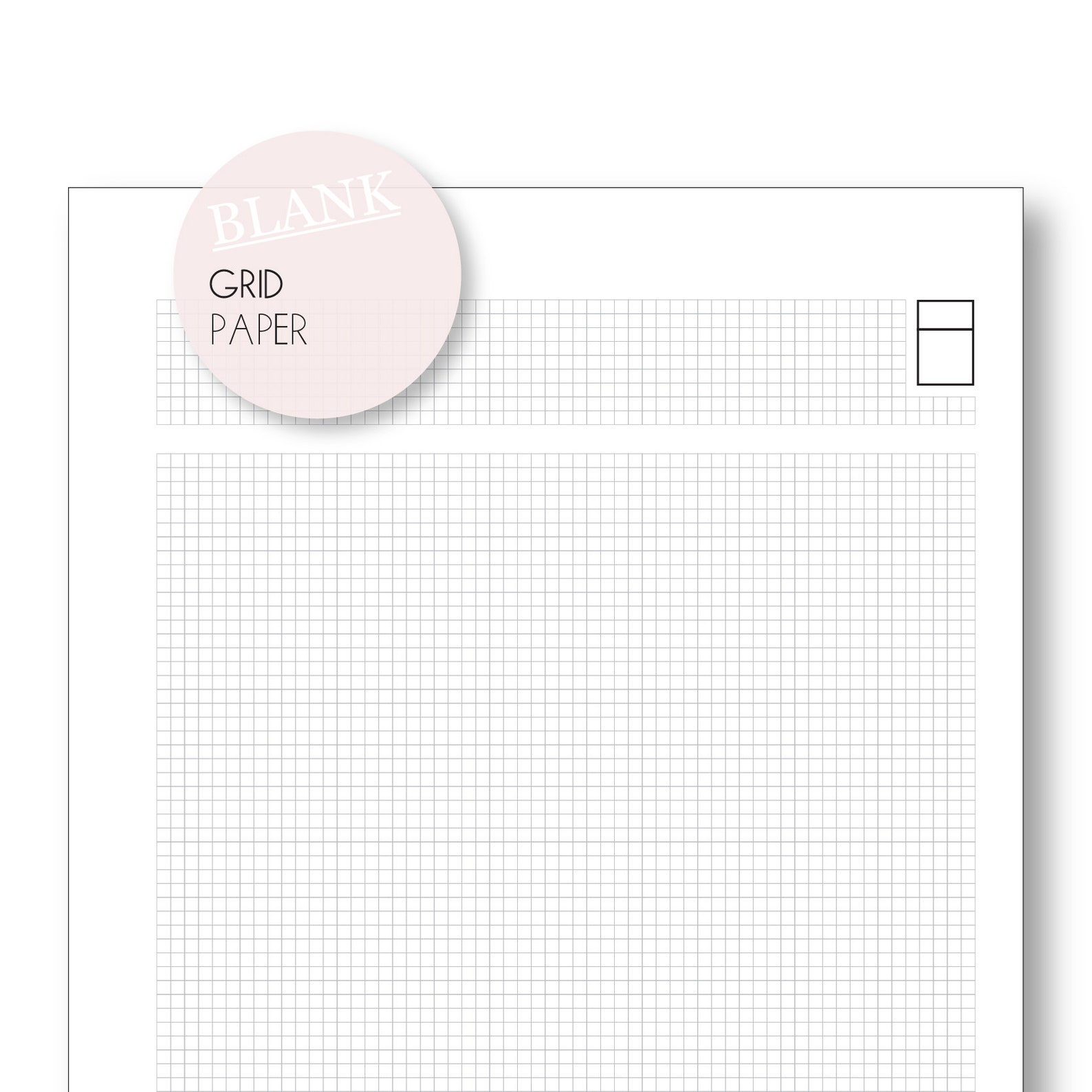 Blank Dotted Grid Lined Paper A4 Printable Minimalist Design Instant ...