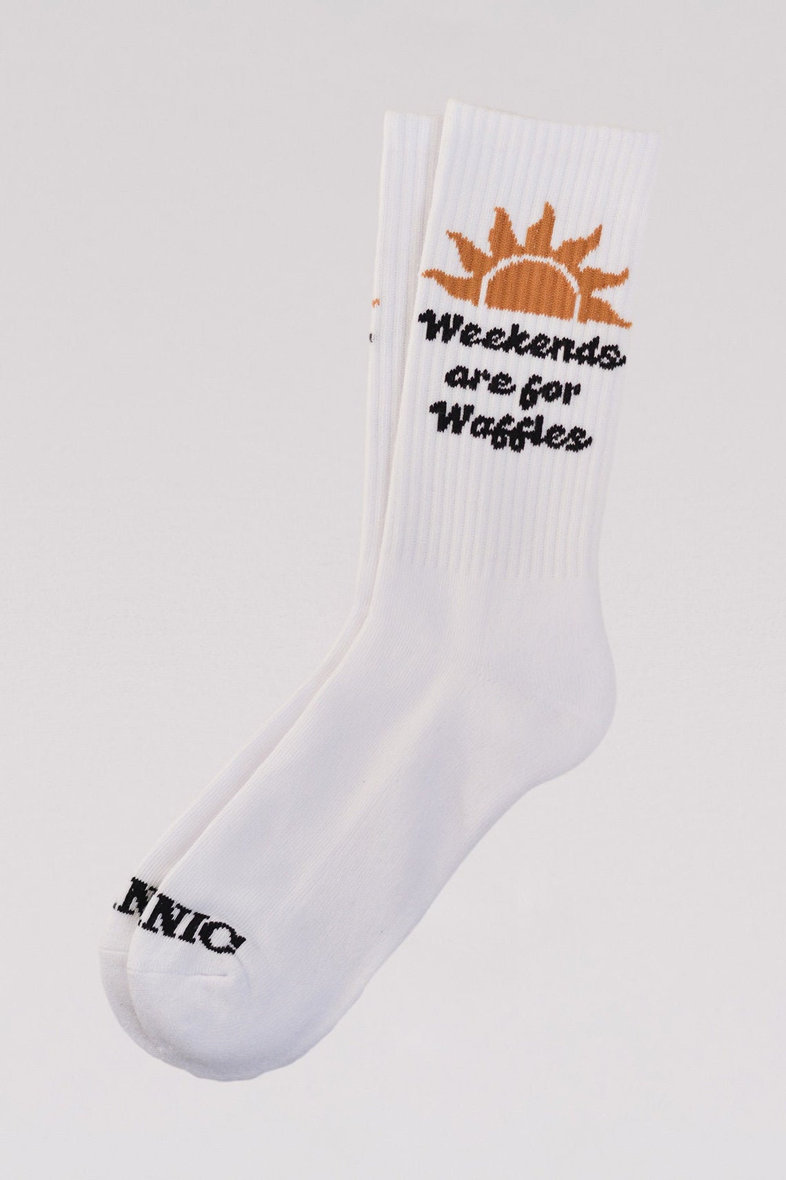 Weekends Are for Waffles Breakfast Brunch Socks, Funny Socks, Cool ...