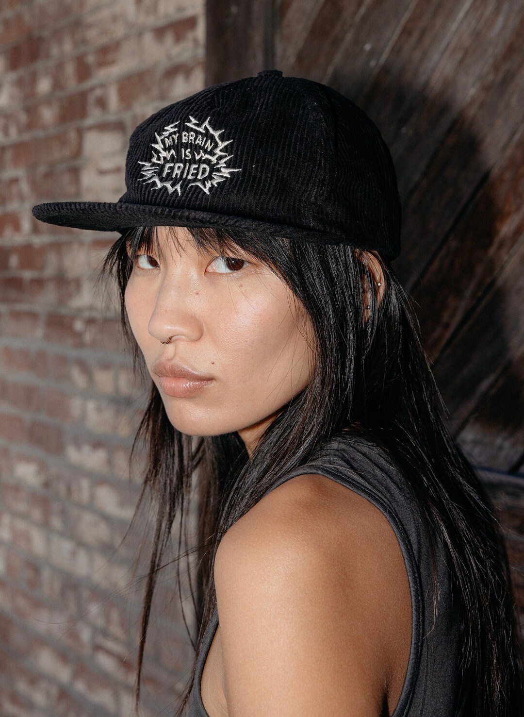 My Brain is Fried Hat Vintage Style Unstructured 5 Panel Corduroy Hat ...