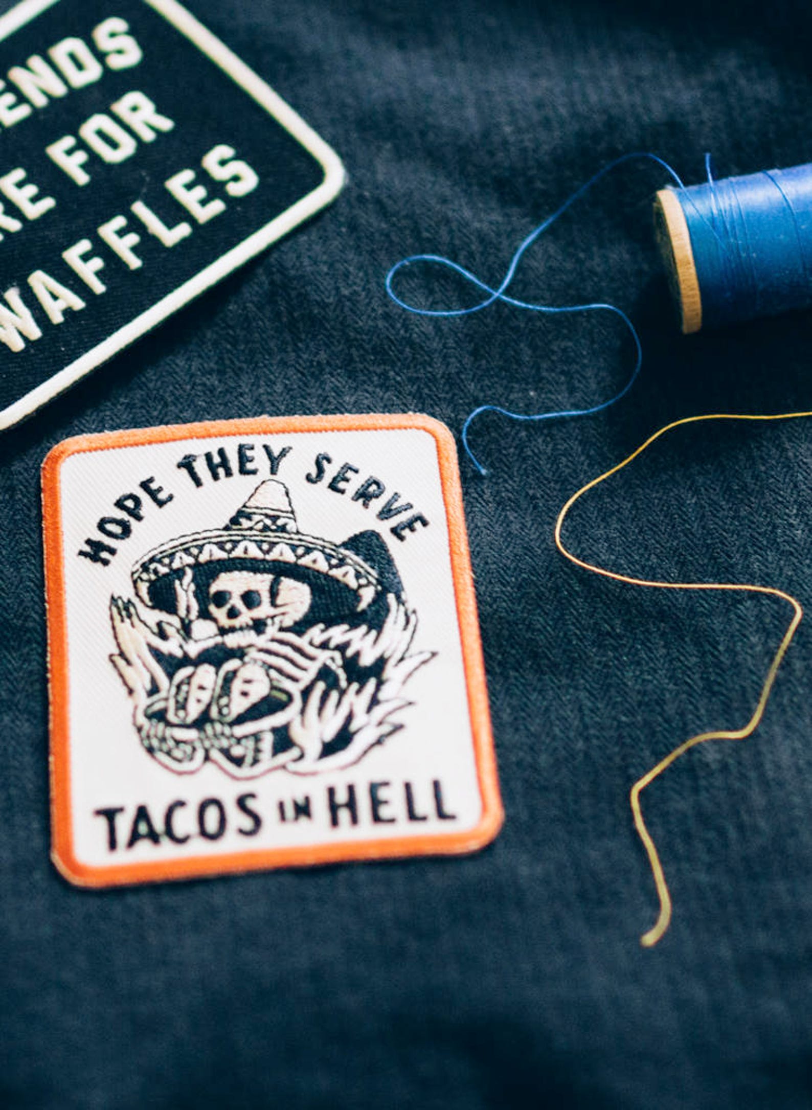 Hope They Serve Tacos in Hell Embroidered Patch | Iron on Patch | Patches | Food Patch | Taco ...
