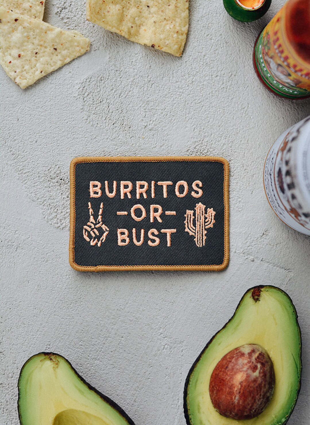 Burritos or Bust, Iron on Patch, Patches, Chipotle, Stocking Stuffers ...