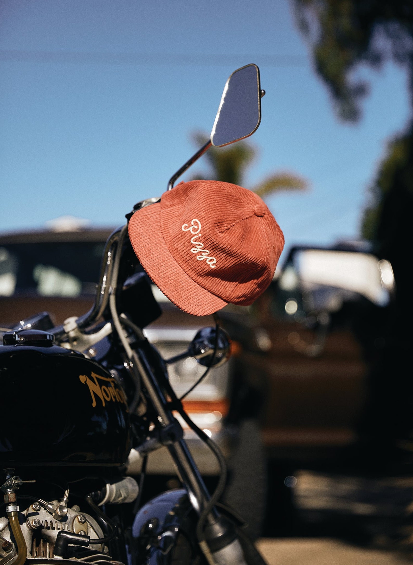 Pizza Chainstitch Hat, Vintage Unstructured 5 Panel Corduroy Strapback ...